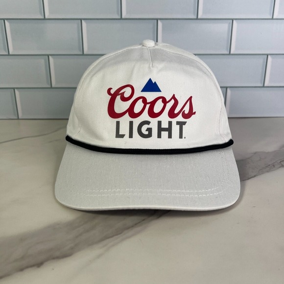 Coors | Accessories | Authentic Coors Light Beer Rope Hat White Retro ...